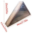 Wood Triangular Flags Storage Box with Glass Front Display Case for ...