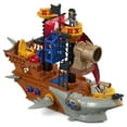 Fisher-Price Imaginext Shark Bite Pirate Ship Playset with Figures ...