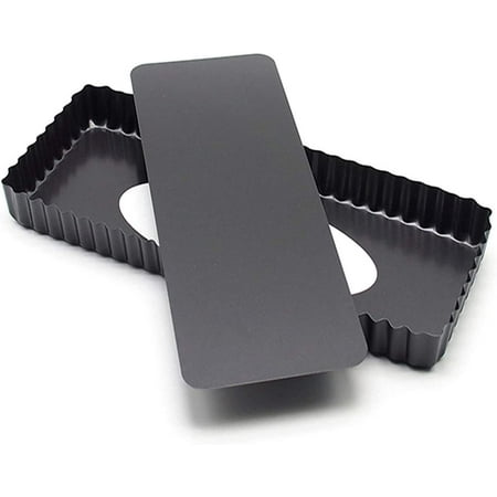FanShow Tart Pie Pan 14-Inch with Removable Loose Bottom Large Non ...