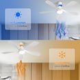 52" Modern Ceiling Fan with Lights, Reversible DC Motor, Indoor Outdoor ...