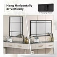 Laicejoy 40" x 28" Wall Mirror, Rectangular Window Pane Mirror w/ Solid ...