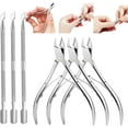 Flauntia 6Packs Cuticle Nipper Set, Stainless Steel Cuticle Trimmers ...