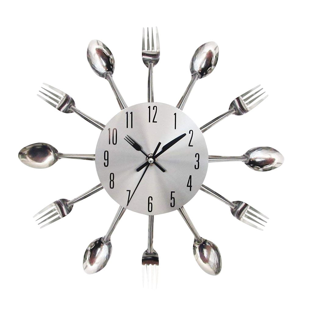 Click here for Bedienty Modern Cutlery Retro Wall Clock Fork & Sp... prices