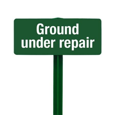 EverMark Ground Under Repair Sign with Hunter Green Stake Kit | Walmart ...