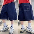 CONROSES Boys Denim Shorts Solid Color Short Jeans for Boy Casual ...