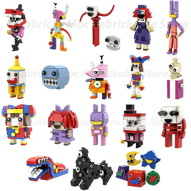 Gobricks MOC The Amazing Digital Circus Bricks Model Figure Clown Pomni ...