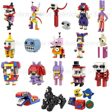 Gobricks MOC The Amazing Digital Circus Bricks Model Figure Clown Pomni ...