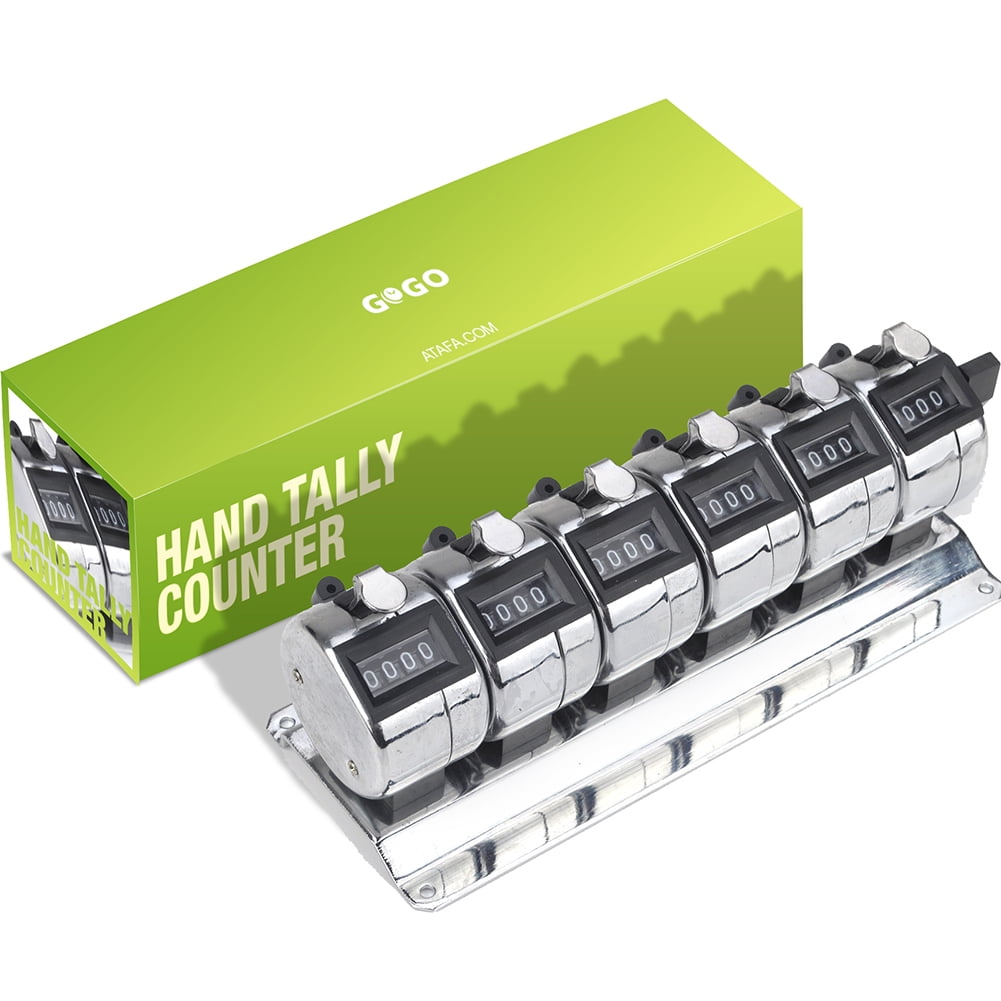 GOGO 6-Unit Counter, Mechanical Tally Meter, Multiple-unit Desktop ...