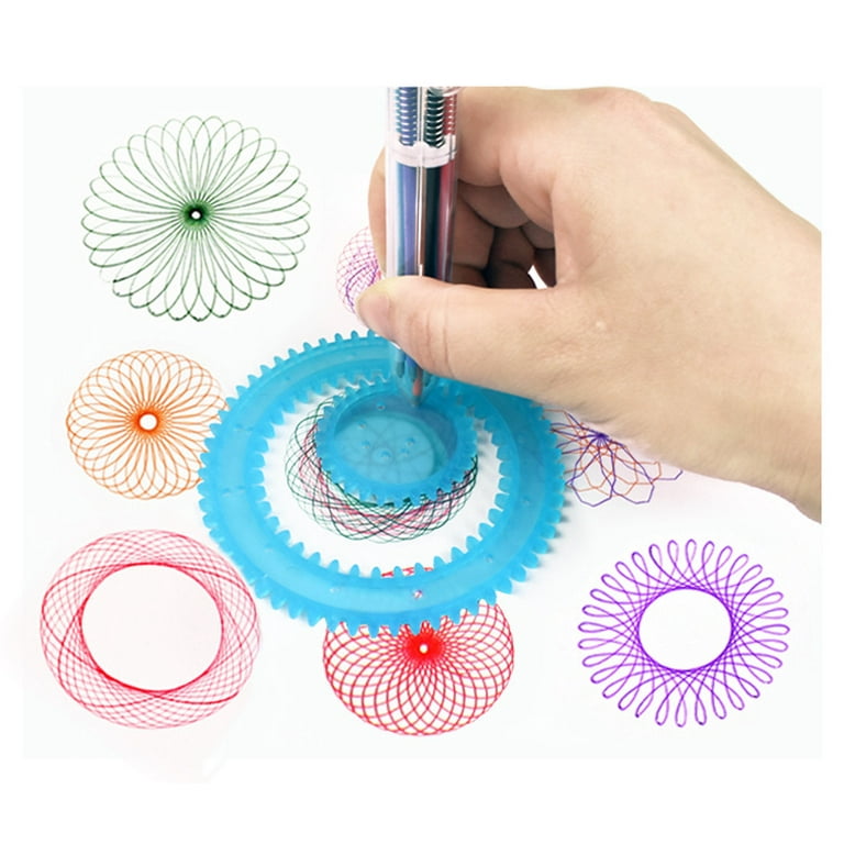 Spiral Art Set With Plastic Stencils