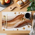 Brown Marble Placemats Set of 8 Vintage Gradient Abstract Aesthetic Art ...
