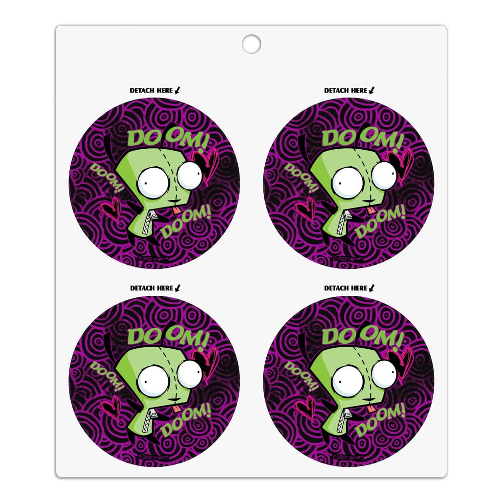 Invader Zim Gir Doom Dance Refrigerator Fridge Locker Vinyl Circle ...