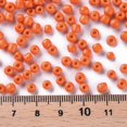 Baking Paint Glass Seed Beads Orange Red 8/0 3mm Hole: 1mm about ...