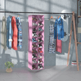 coastal rose Hanging Shoe Organizer for Closet,20 Sections Hanging ...