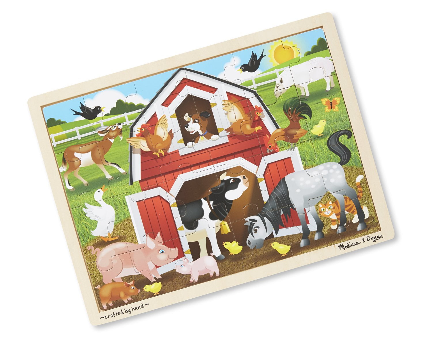 Melissa & Doug Barnyard Wooden Jigsaw Puzzle (24 Pcs)