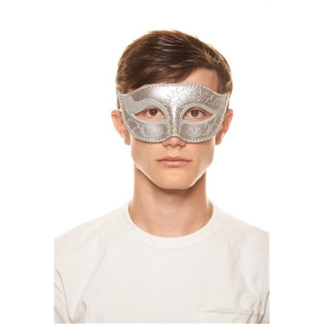 Kayso PM003SL Silver Plastic Masquerade Mask with Glitter | Walmart Canada