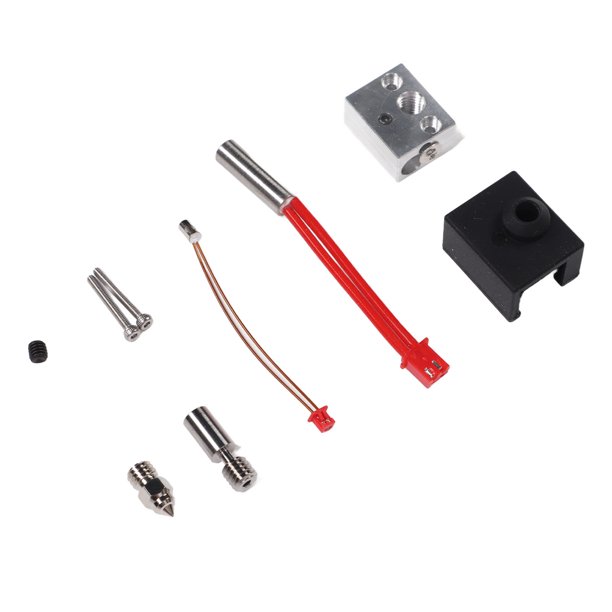 Hot End Kit, Ti Alloy Heatbreak 0.4mm Copper Nozzle 3D Printer Heating ...