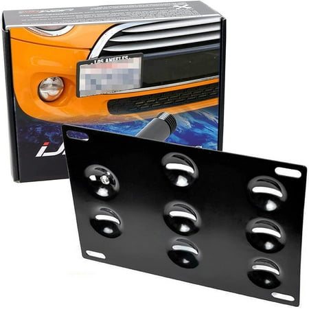 No Drill Front Bumper Tow Hook License Plate Mounting Bracket Adapter ...