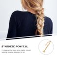 BESTYASH Long Yellow Braided Ponytail Extension Synthetic Hair for ...