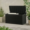 Devoko 100 Gallon Outdoor Resin Storage Box, Black - Durable Outside ...