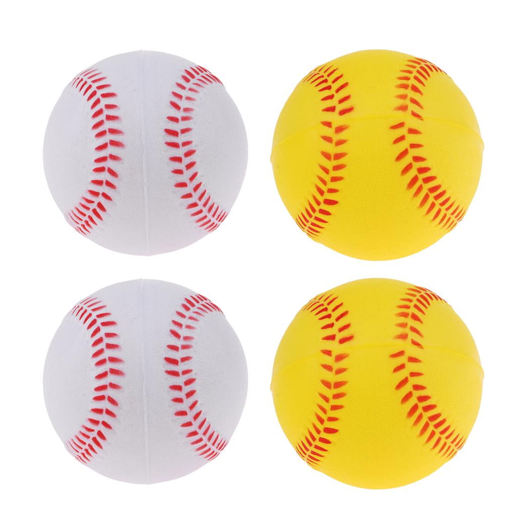 4x Soft PU Entrenamiento Béisbol Softbol de equipo para niños Jugar ...