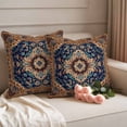 Abstract Retro Ethnic Pattern Waterproof Throw Pillow Covers Set of 2 ...