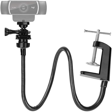 axGear 25 Inch Webcam Stand - Enhanced Desk Jaw Clamp with Flexible ...