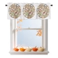 Curtain Valance for Windows, Coastal Colorful Shell Conch Kitchen ...
