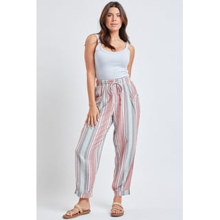 JWZUY Side Drawstring Capri Leggings for Women Lightweight Elastic ...