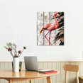 Acheng Canvas Wall Art Tropical Pineapple Pink Flamingo Botanical ...