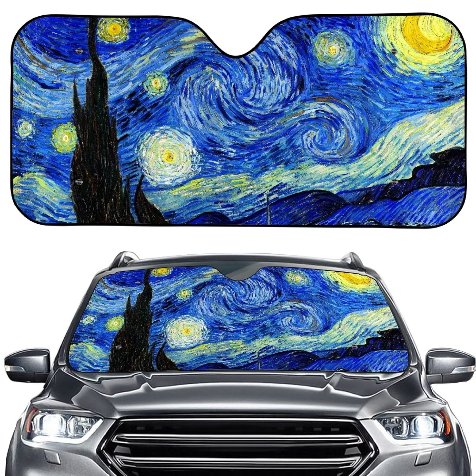 Renewold Vincent Van Gogh-The Starry Night Windshield Car Sunshade Auto ...