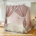 Full Size Canopy Bed Frame with Outer Support, Thickened Metal Poles ...