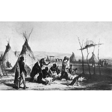 Winnebago Encampment. /Nencampment Of Winnebago Native Americans Near ...