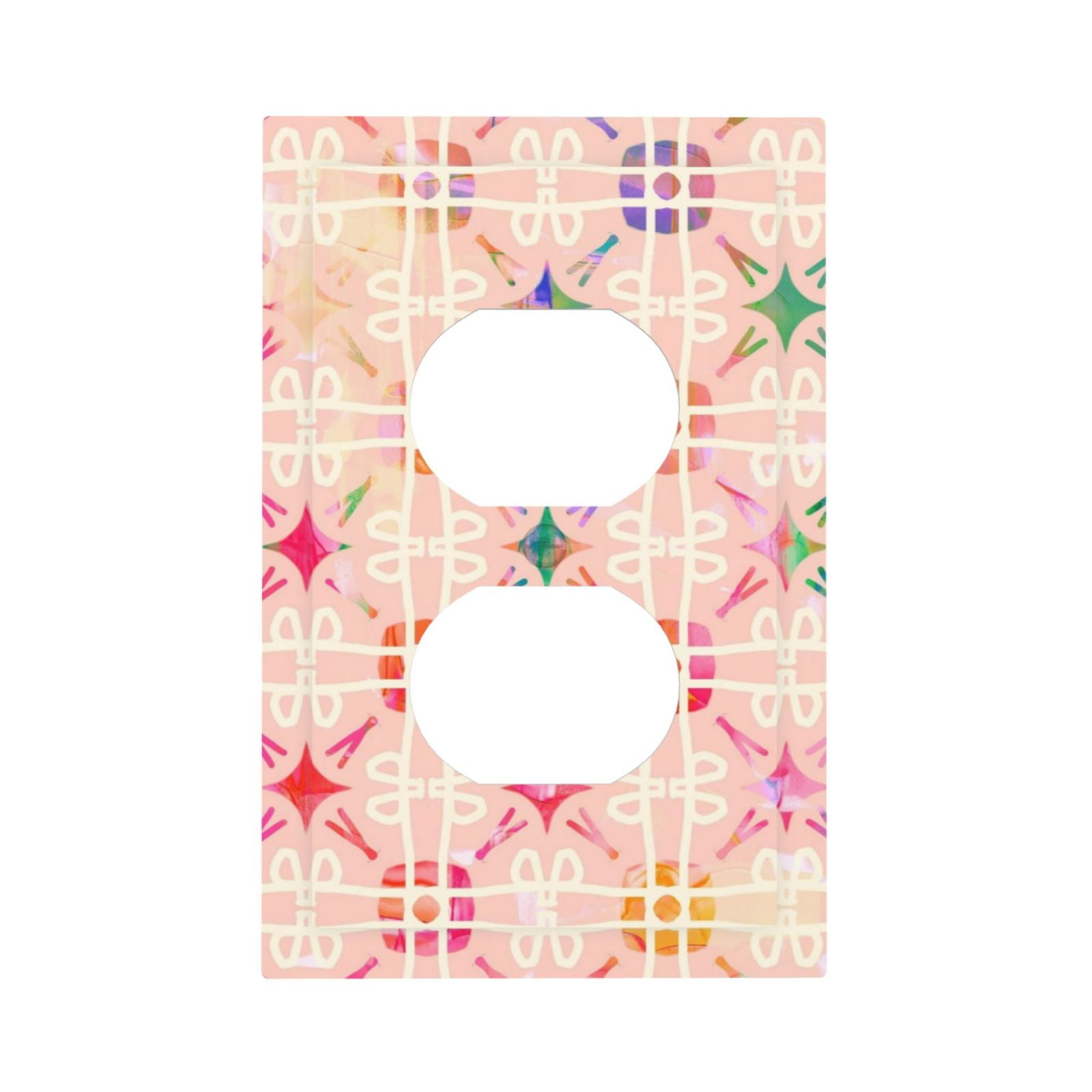 DouZhe 1-Gang Duplex Outlet Cover, Watercolour Paint Ink Blend Effect ...