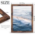18x24 Picture Frame, Brown 18 x 24 Poster Frame for Horizontal or ...
