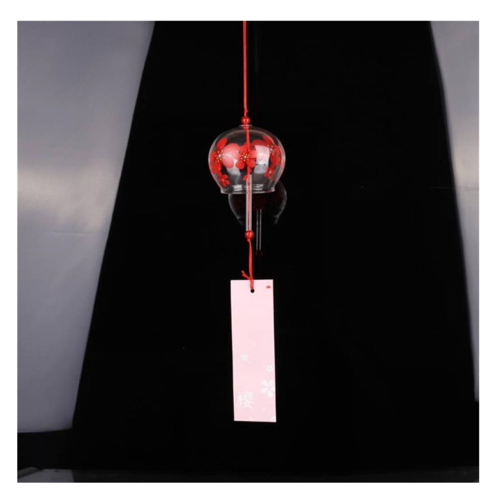 Zhongxinda Japan Style Handpaint Sakura Glass Wind Chimes Wind Bells ...