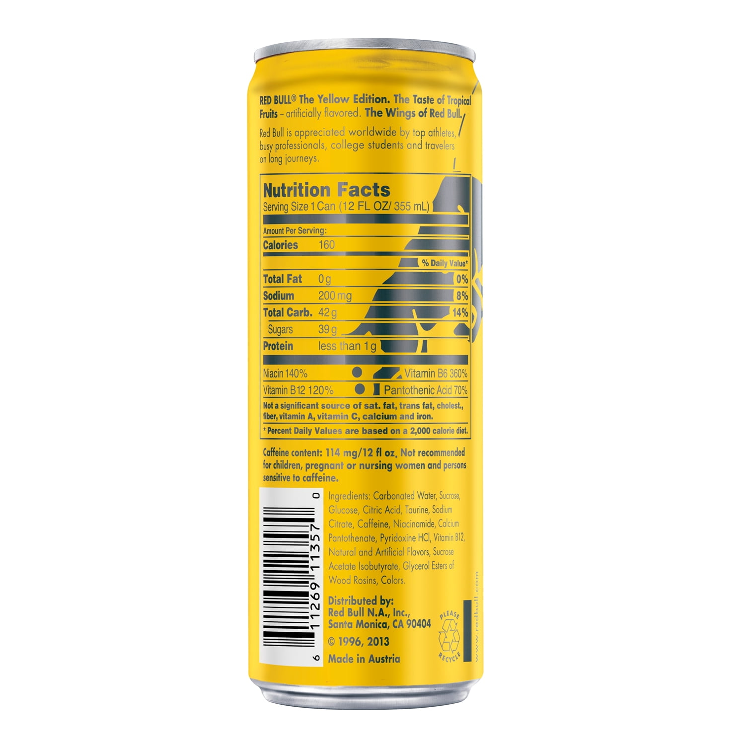 Red Bull Nutrition Facts Taurine – Besto Blog