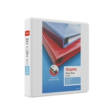 Staples Economy 3" 3-Ring View Binders White 12/Carton 23743/21691VS ...
