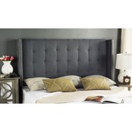 Safavieh Skyler Retro Arched Upholstered Headboard with Nail Heads ...