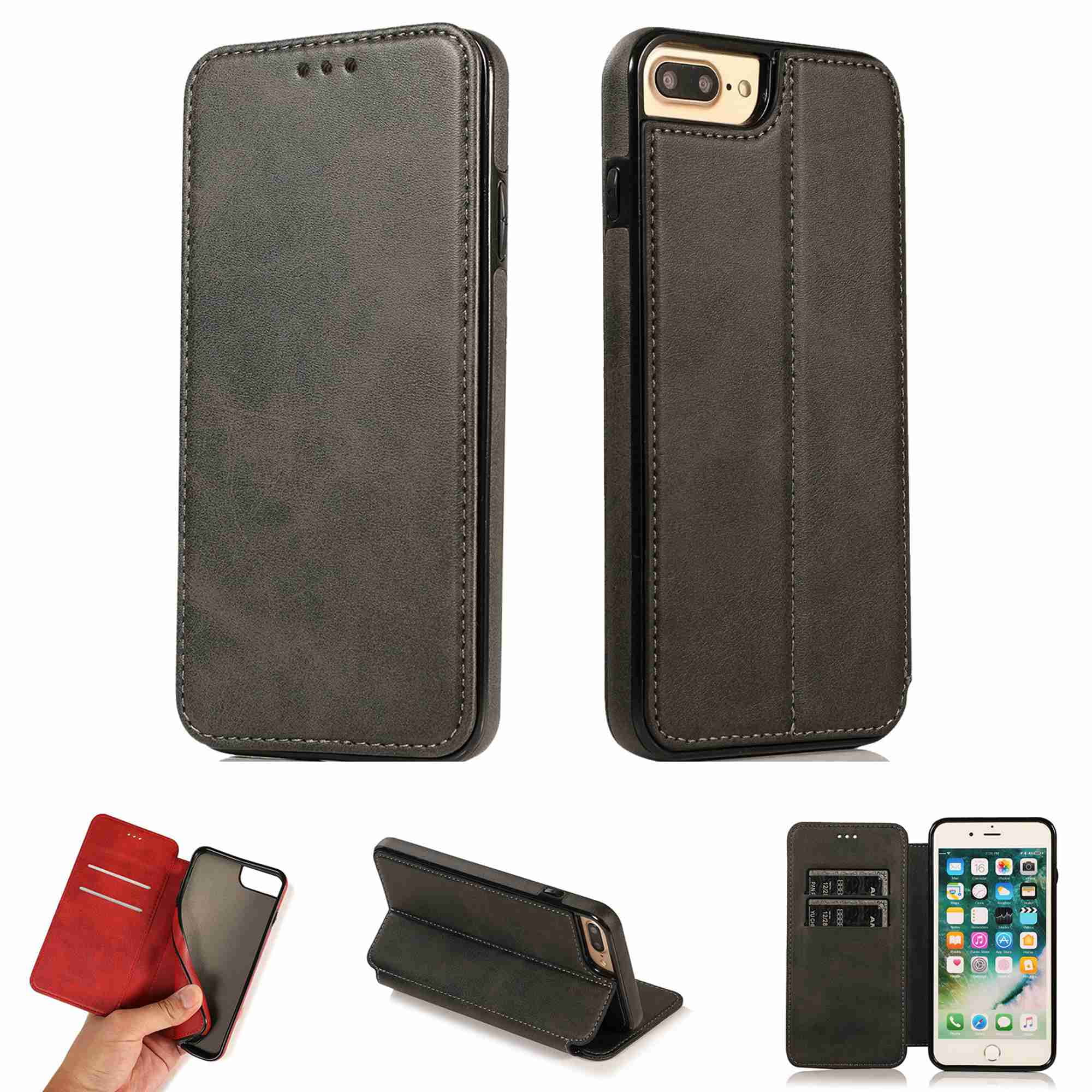 Dteck iPhone 6 Plus / 6s Plus Case, Premium PU Durable Leather Card ...