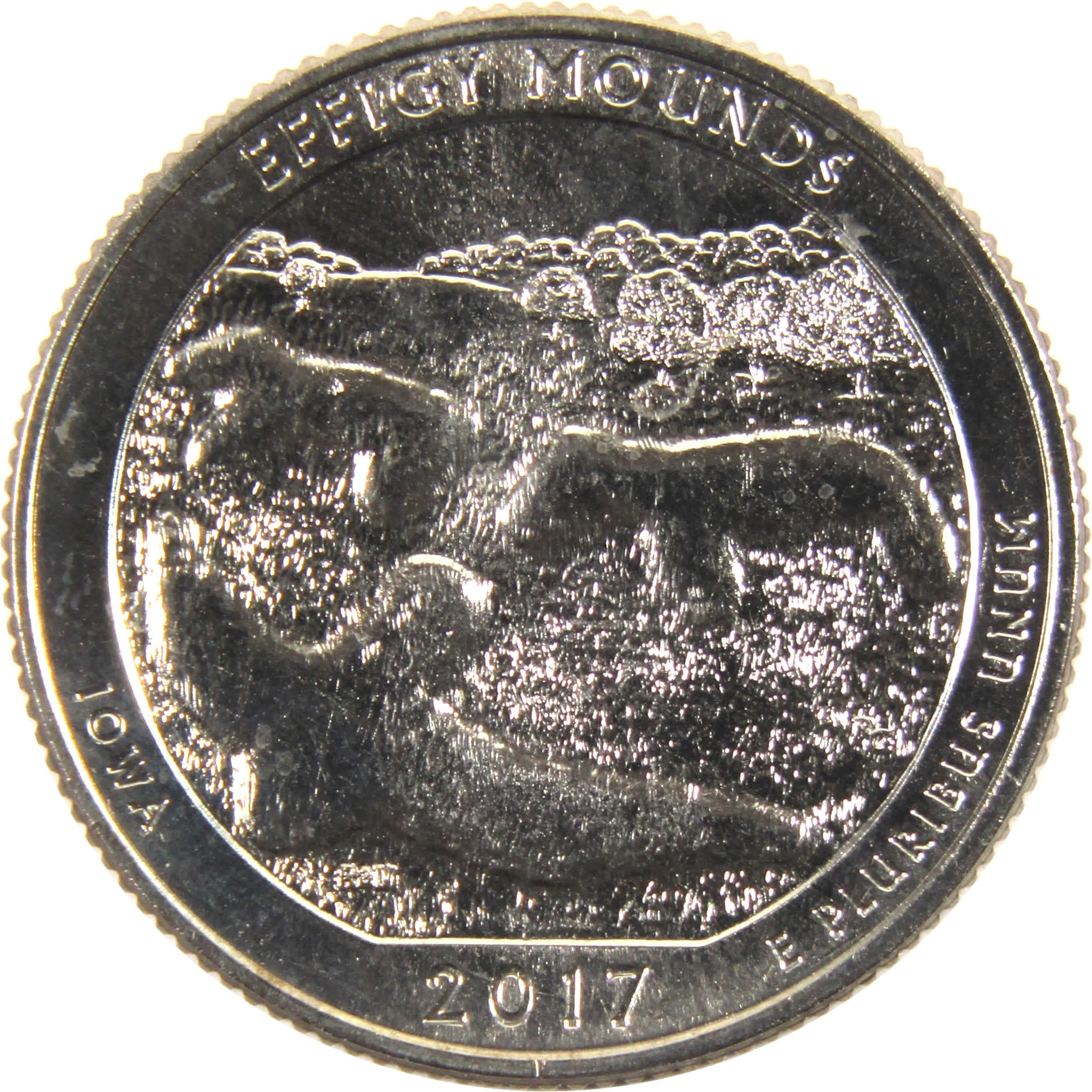 2017 S Effigy Mounds National Park Quarter BU Uncirculated Clad Coin ...