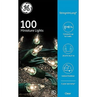GE Lighting 64426 String-A-Long Constant ON Miniature Christmas Lights ...