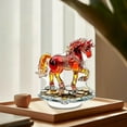 Eoozwa 4 Counts 2D Rotatable Acrylic Horse Coin Ornament, Wealth ...