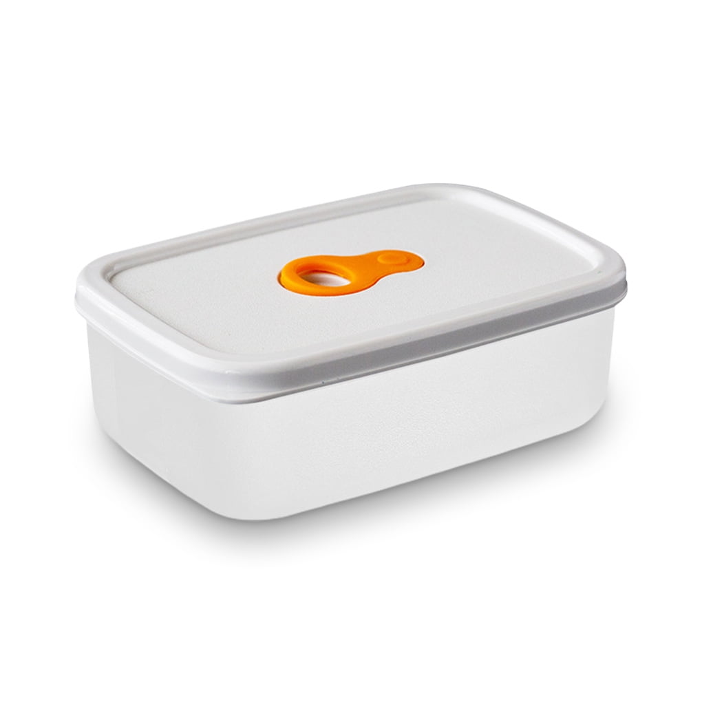 2Pcs Fridge Organizer Plastic Bins with Lid Microwave Safe Box Clear ...