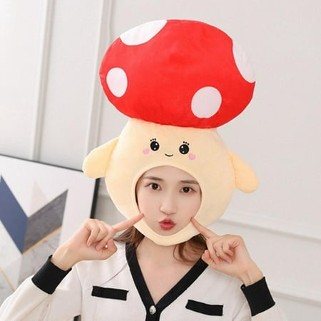 Funny Plush Mushroom Hat Party Hats Cosplay Headwear Selfie for ...