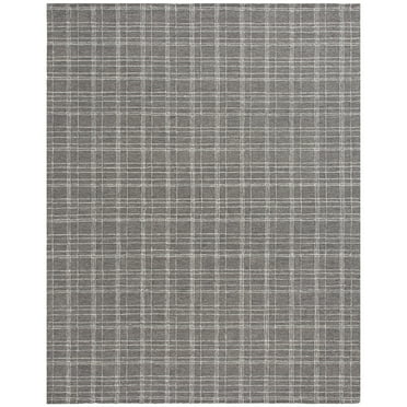 Better Homes & Gardens Grey Plaid Wool Indoor Area Rug, 5x7 - Walmart.com