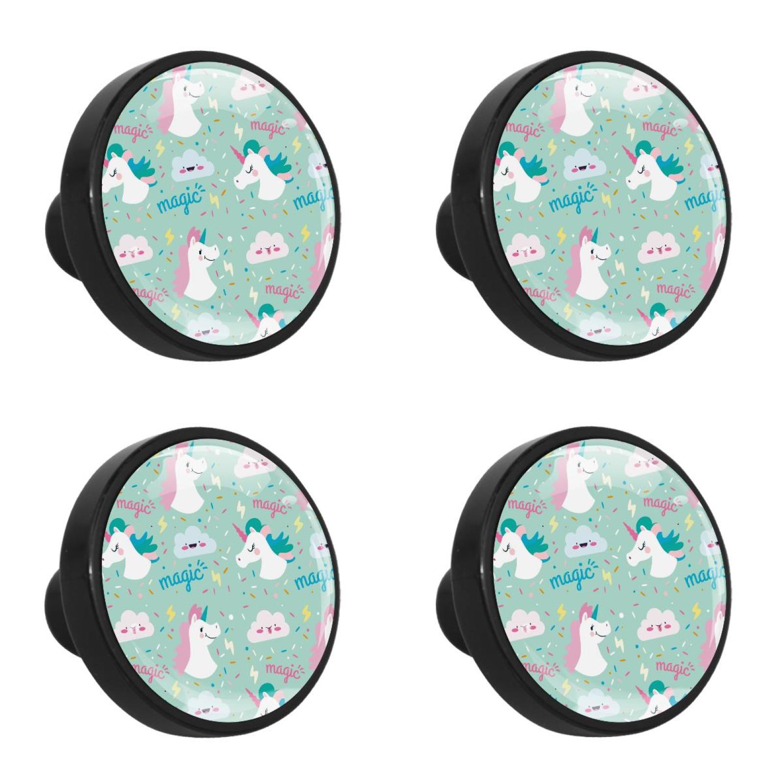 4 Pcs Unicorn Knobs for Kitchen Cabinet Cupboard Dresser Bookcase ...
