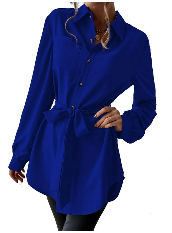 Royal Blue Women's Shirts