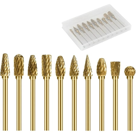 Titanium Carbide Burr Set - Double Cut Tungsten Rotary Die Grinder Bits ...