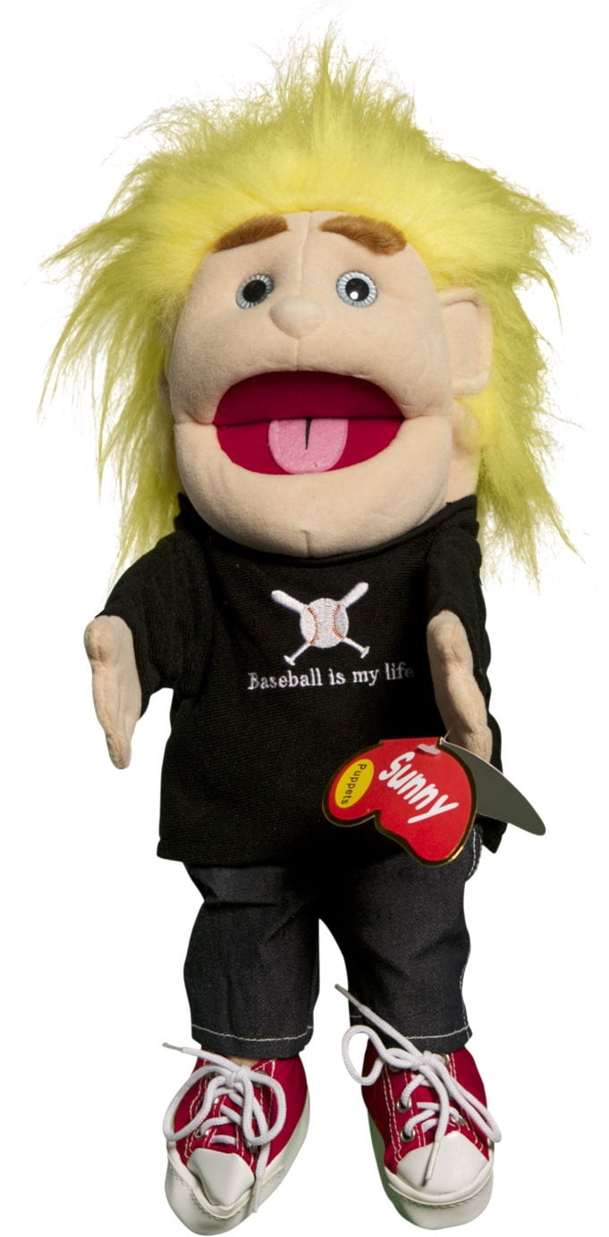 Sunny Toys GL1524 14 In. Yellow-Haired Boy Baseball, Glove Puppet ...