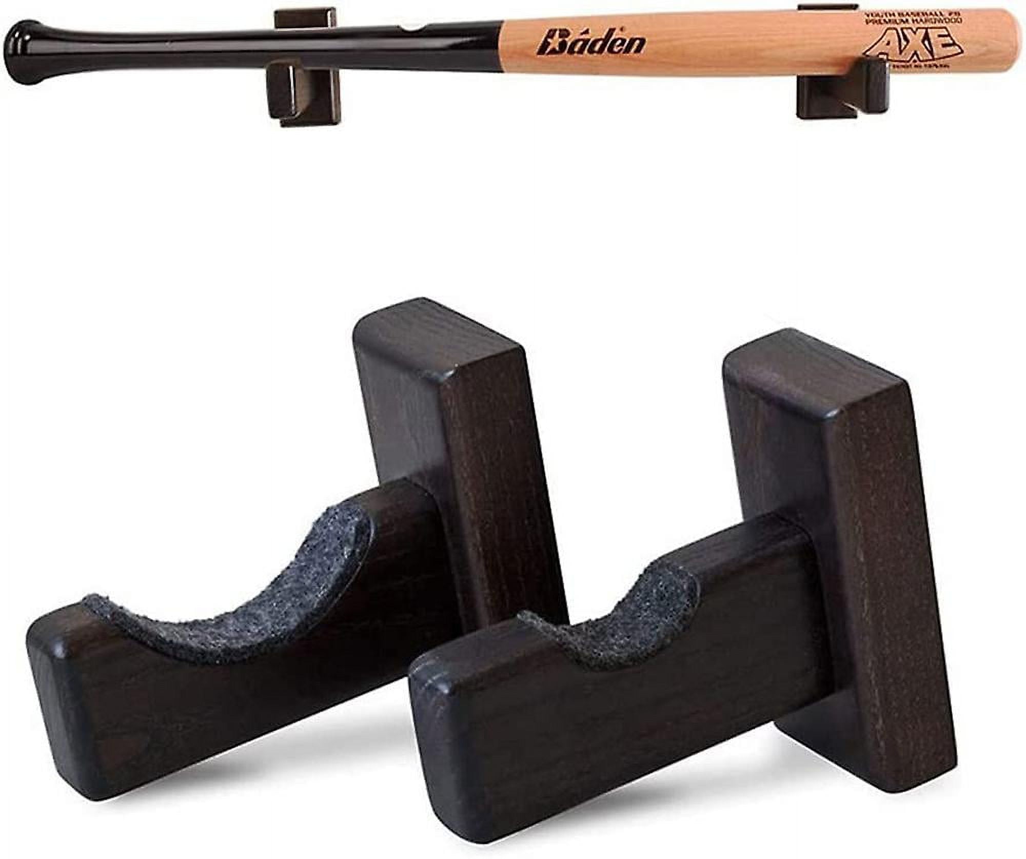 2 Pieces Wall Mounted Baseball Bat Rack, Baseball Bat Holder, Baseball ...